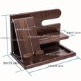 Wooden Storage Rack, Mobile Phone Docking Station Nightstand Organizer ...