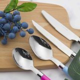 Moxinox Colorful 48 Piece camping Silverware set with Organizer ...