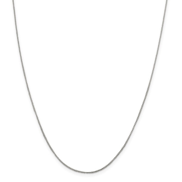 IceCarats - 925 Sterling Silver 1mm Round Link Box Chain Necklace 24 ...