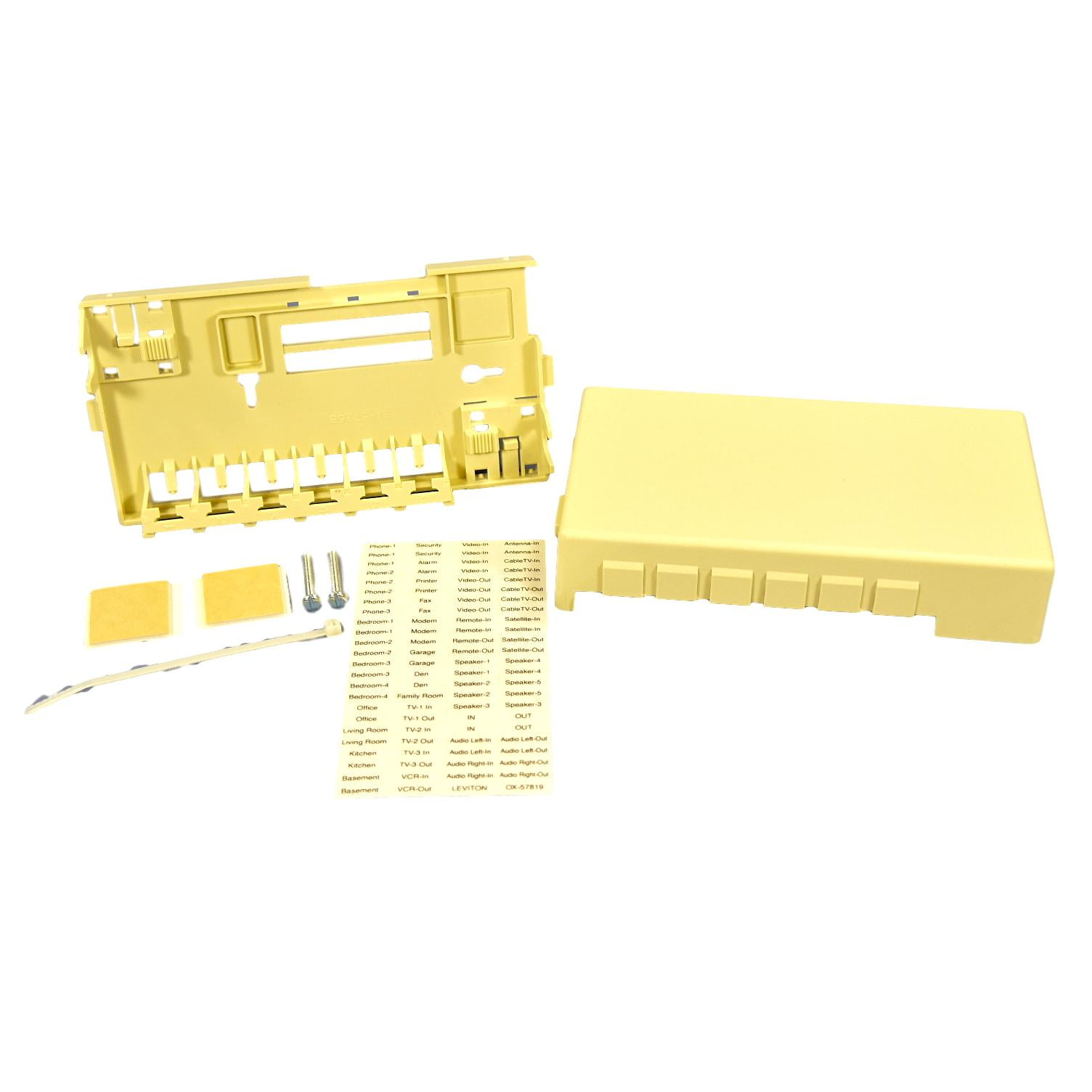 Leviton 6-Port Ivory Surface Mount Audio Quickport Housing Wallplate ...
