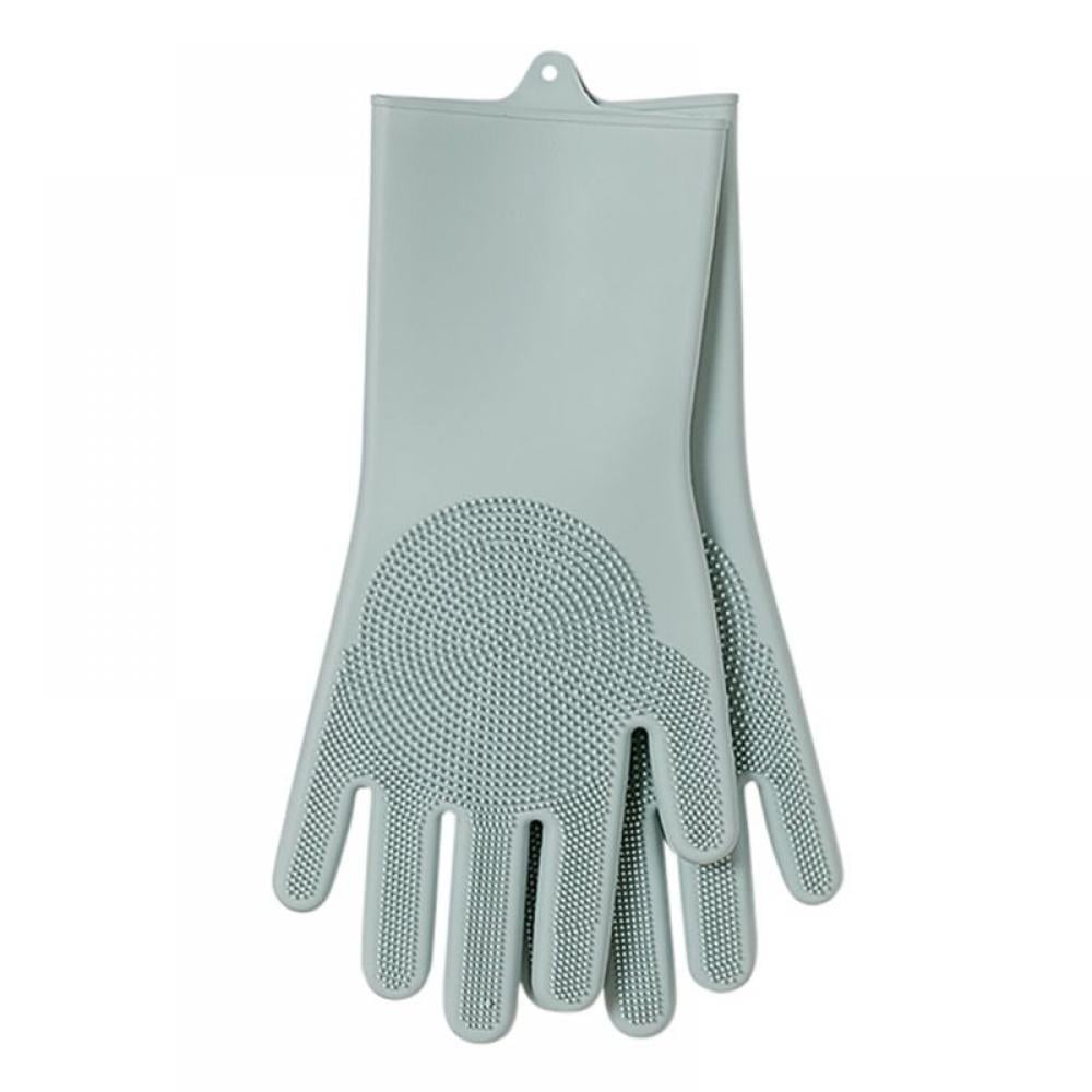 Silicone Dishwashing Cleaning Gloves for Washing Dishes, Kitchen and ...