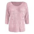 AJGRHE Womens Crochet Cover Up Top Summer 3/4 Sleeve Off Shoulder ...