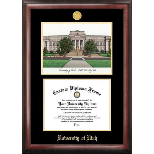 University of Utah 8.5" x 11" Gold Embossed Diploma Frame with Campus ...