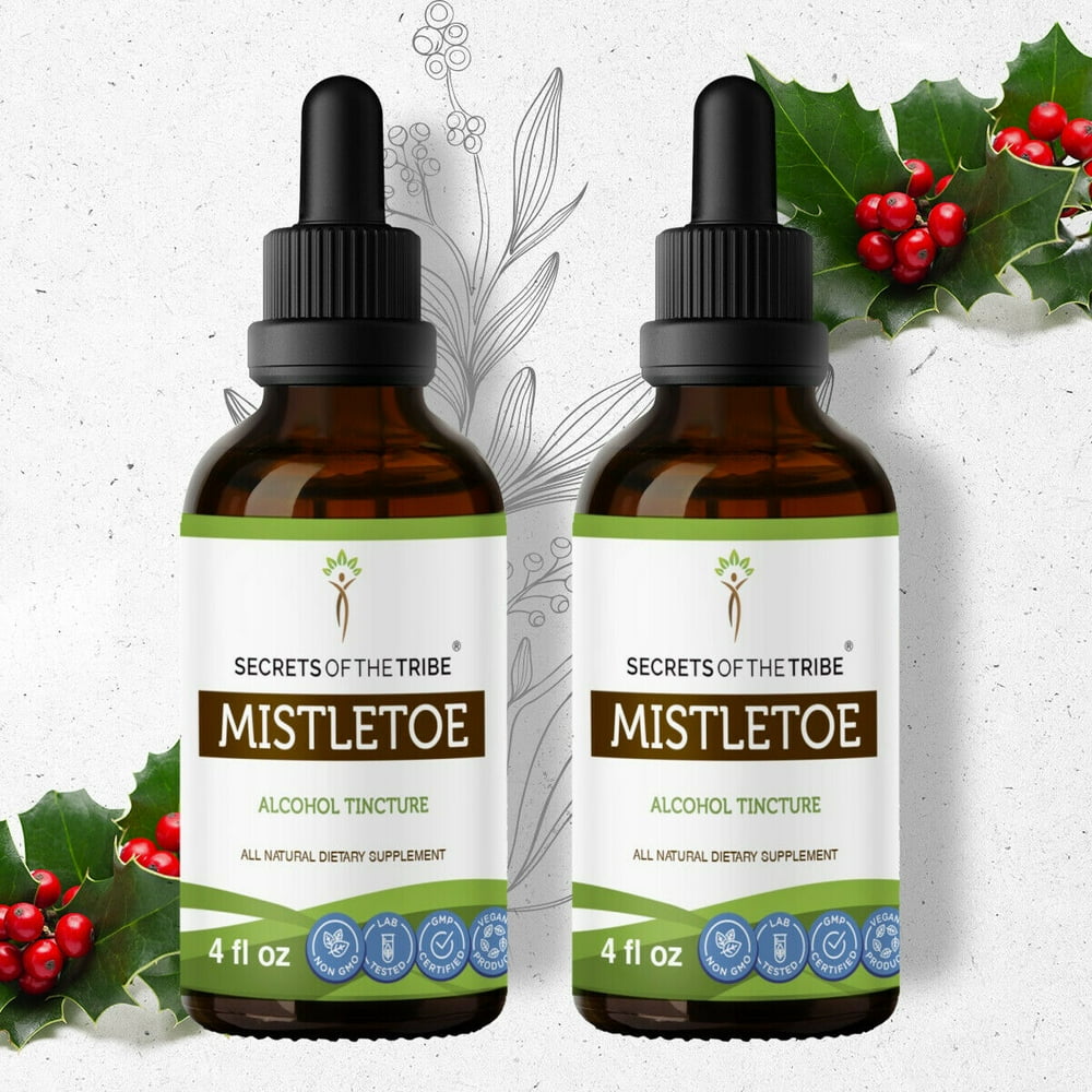 Mistletoe Tincture Alcohol Extract, Organic Mistletoe (Viscum album ...