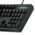 Onn+ Wired LED Gaming Keyboard with Backlit RGB Rainbow Zones, 104-Key ...