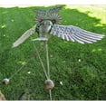 Whimsical Kinetic Metal Owl Yard Stake Wind Spinner Whirly-Gig Windmill ...