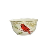 222 Fifth Holiday Wishes 12-Piece Porcelain Dinnerware Set, Red/Green ...