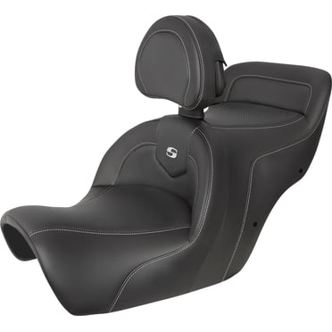 Saddlemen Heated RoadSofa LS Black Seat & Driver Backrest (H01-07 ...