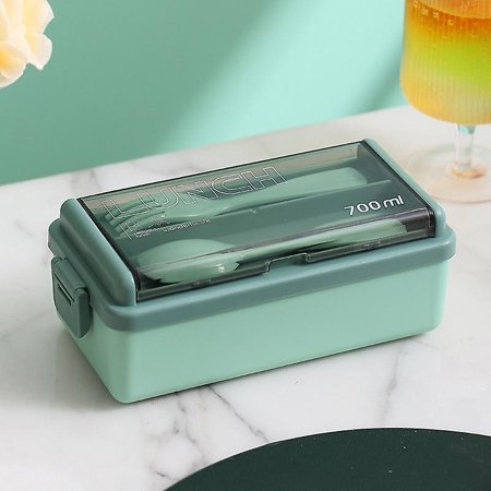 Bento Box Japanese Style Plastic Lunch School Work Microwaveable Double ...