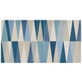 Blue Beige Triangles Round Ring Binder 3 Rings 1.5" Capacity File ...