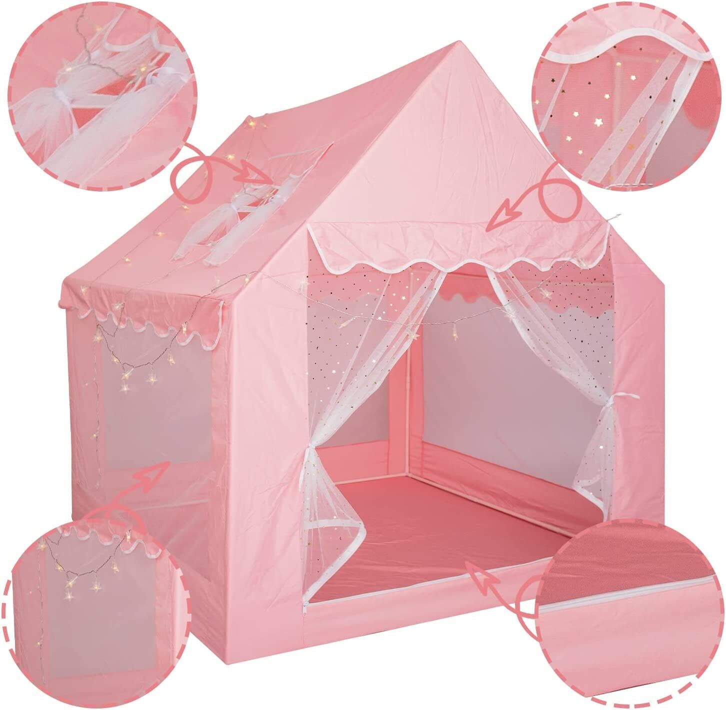 TOPCHANCES Big House Play Tents for Girls, Princess Castle Kids ...