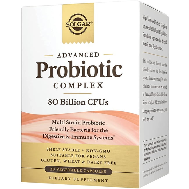 Solgar Advanced Probiotic Complex 80 Billion Cfu 30 Veg Caps - Walmart.com