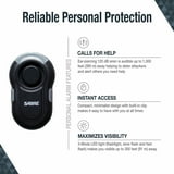 SABRE 2-in-1 Clip-On Personal Alarm with LED Safety Light, Black ...