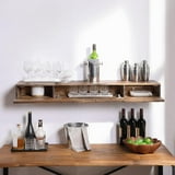 Northbeam Distressed Floating Shelf Set Hidden Storage Shelves Rustic ...
