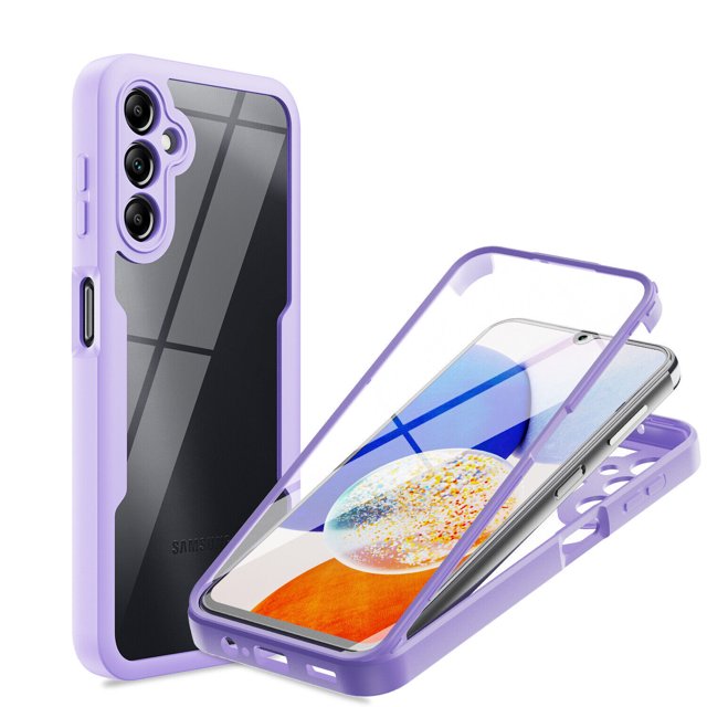 Elegant Choise Case with Built-in Screen Protector Full Cover for Samsung Galaxy A14 5G, Purple ...