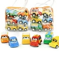 6Pcs Toy Cars, Mini Pull Back Cars and Trucks, Cute Twist-Forward ...