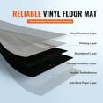 KFFKFF Self-Adhesive Vinyl Floor Tiles, 36 x 6 inch, 36 Pieces, 0.62mm ...