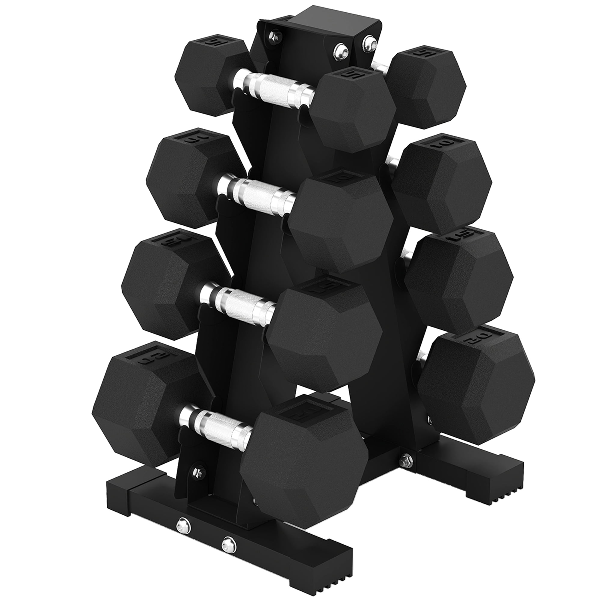 Click here for Soozier 100 Lbs Dumbbell Set With Rack  Rubber Coa... prices