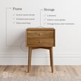 Nathan James Harper Mid-Century Oak Wood Nightstand with 2-Drawers ...