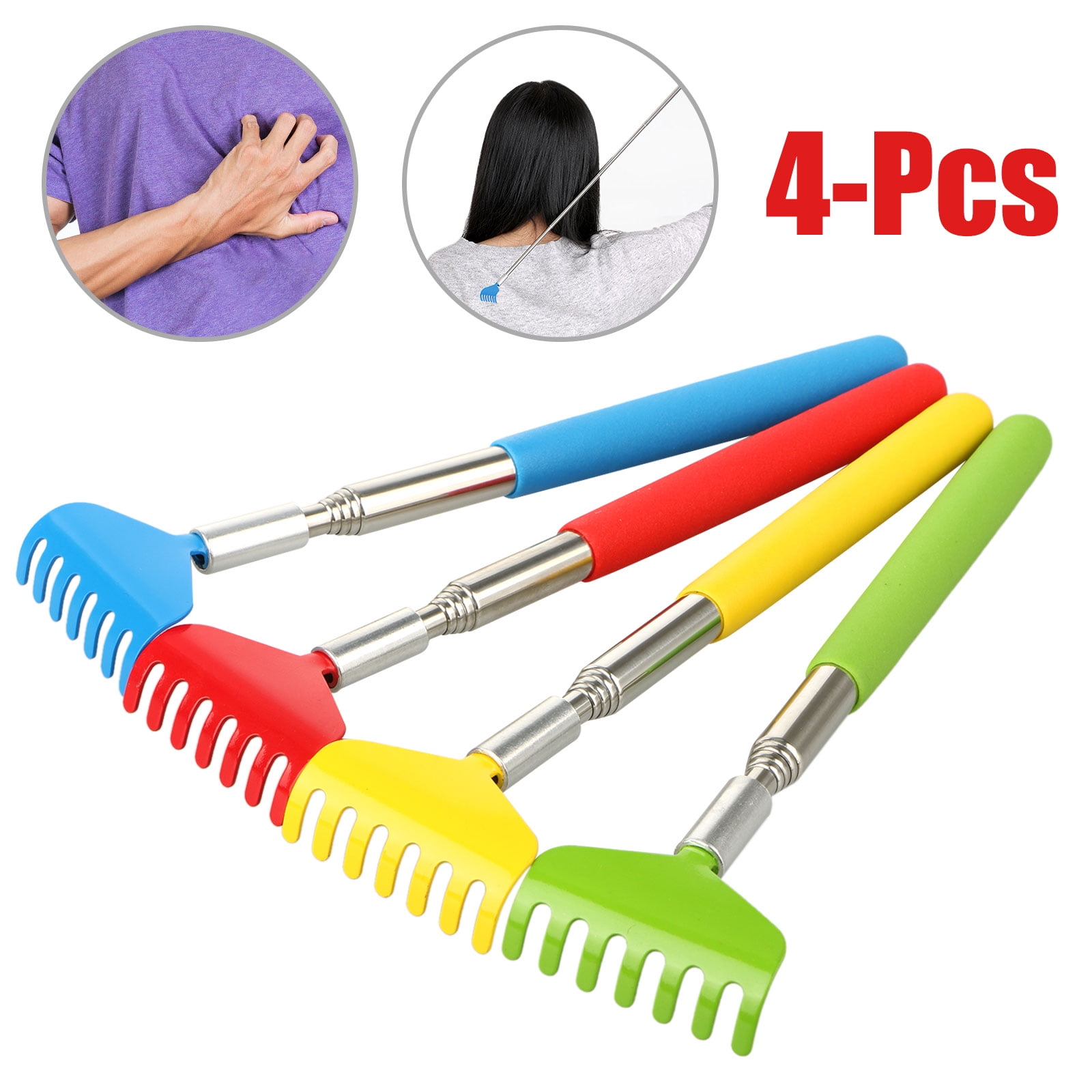 TSV Telescoping Back Scratcher, 4PCS/3PCS Extendable Massage Tools ...