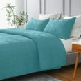 Whale Flotilla Queen Size Quilt Set Lightweight All Season Turquoise