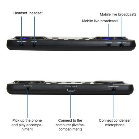 rudenlos V300 Pro Live Sound Card Bluetooth-compatible 4.0 Audio ...