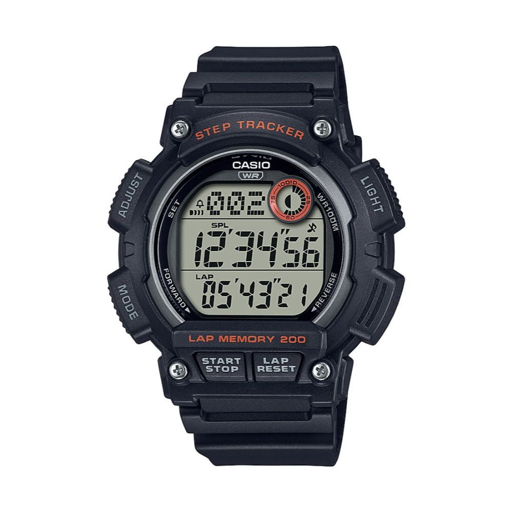 Casio Men's Large 48mm Black Step Tracker Watch - WS2100H-1AV - Walmart.com
