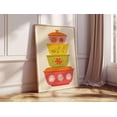 Affixzi Retro Pyrex Poster, Mid Century Kitchen Wall Art, Vintage Bowl ...