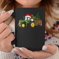 Christmas Farm Tractor Christmas Tree Lights Santa Farmer Coffee Mugs ...