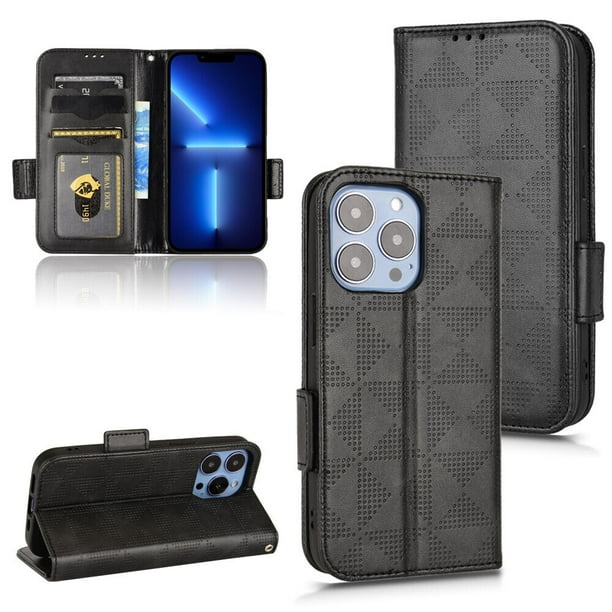 iPhone 13 Pro Max Case , Leather Wallet Cover Magnetic Full Body ...