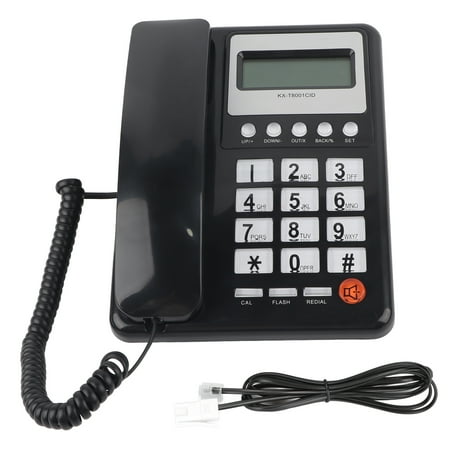 Office Wired Telephone, Home Corded Telephone Semi Hands Free 16 Digits ...