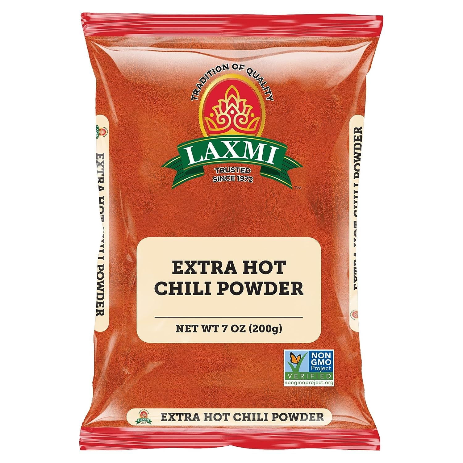 Laxmi Traditional Indian Spicy Red Chili Powder, Extra Hot - 7oz ...