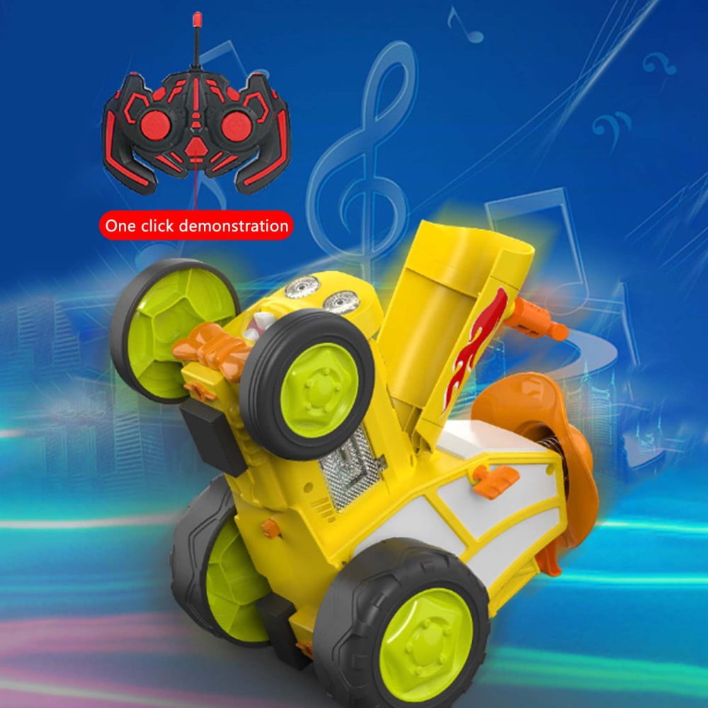 Electric RC Crazy Jumping Car Stunt Car Toy with Light Music Funny ...