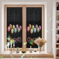Colorful Balloons on Black Window Privacy Film, Rainbow Film Decorative ...