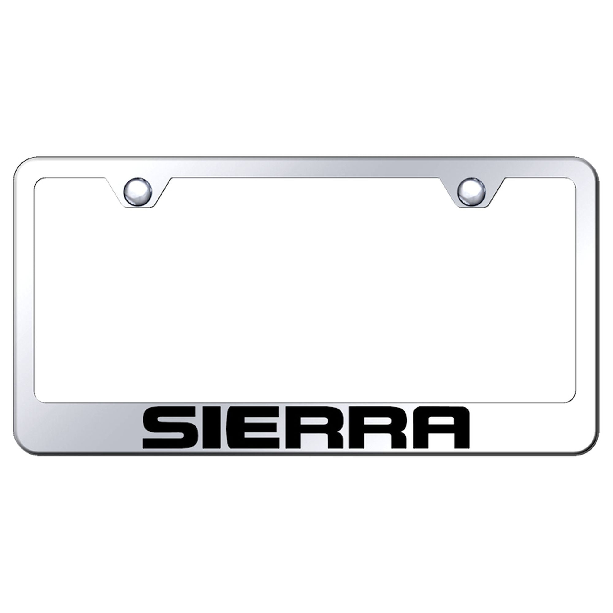 GMC Sierra Laser Etched Logo Stainless Steel License Plate Frame ...