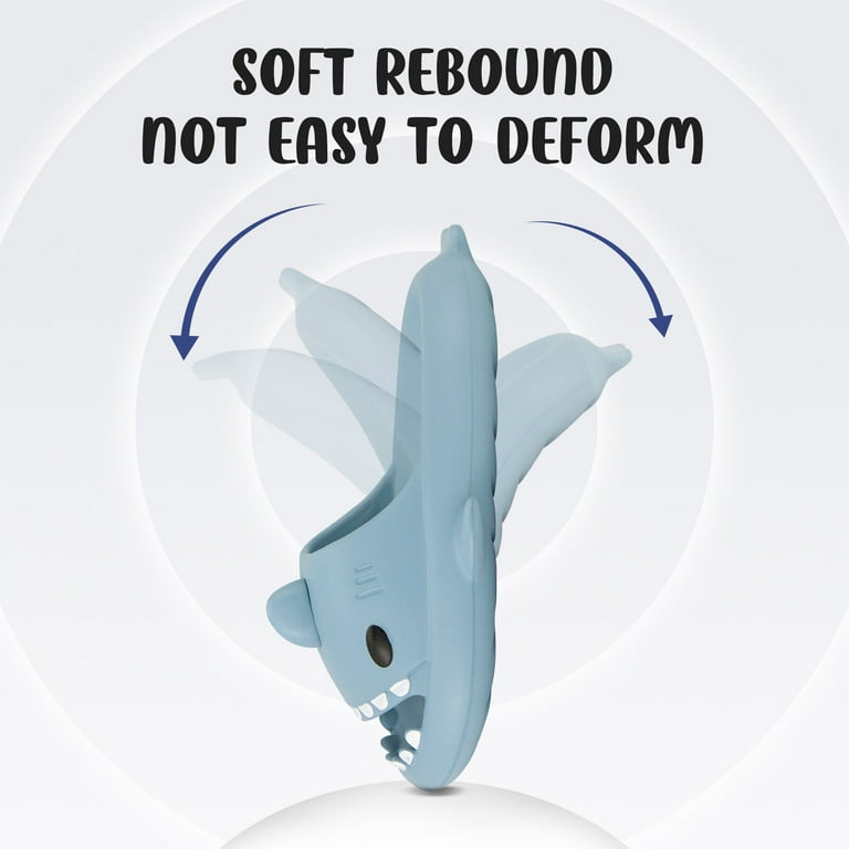 Fuzzy Paw Toddler Sandals Kids Shark Cloud Slides| Toddler Boys Girls ...