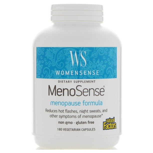Natural Factors WomenSense MenoSense Menopause Formula 180 Vegetarian ...