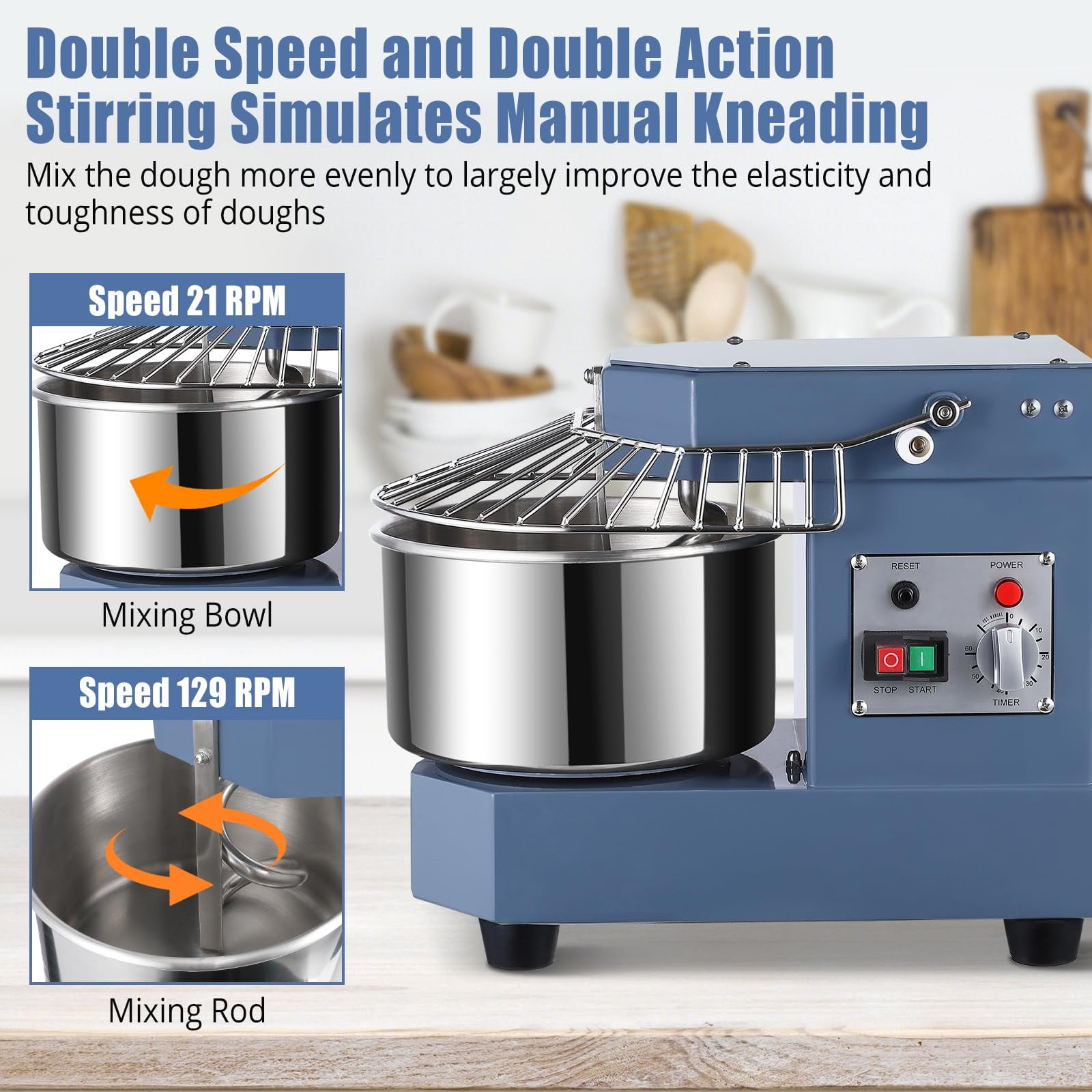 Click here for Edtara Commercial Dough Mixer 10.5qt With Timer Fu... prices
