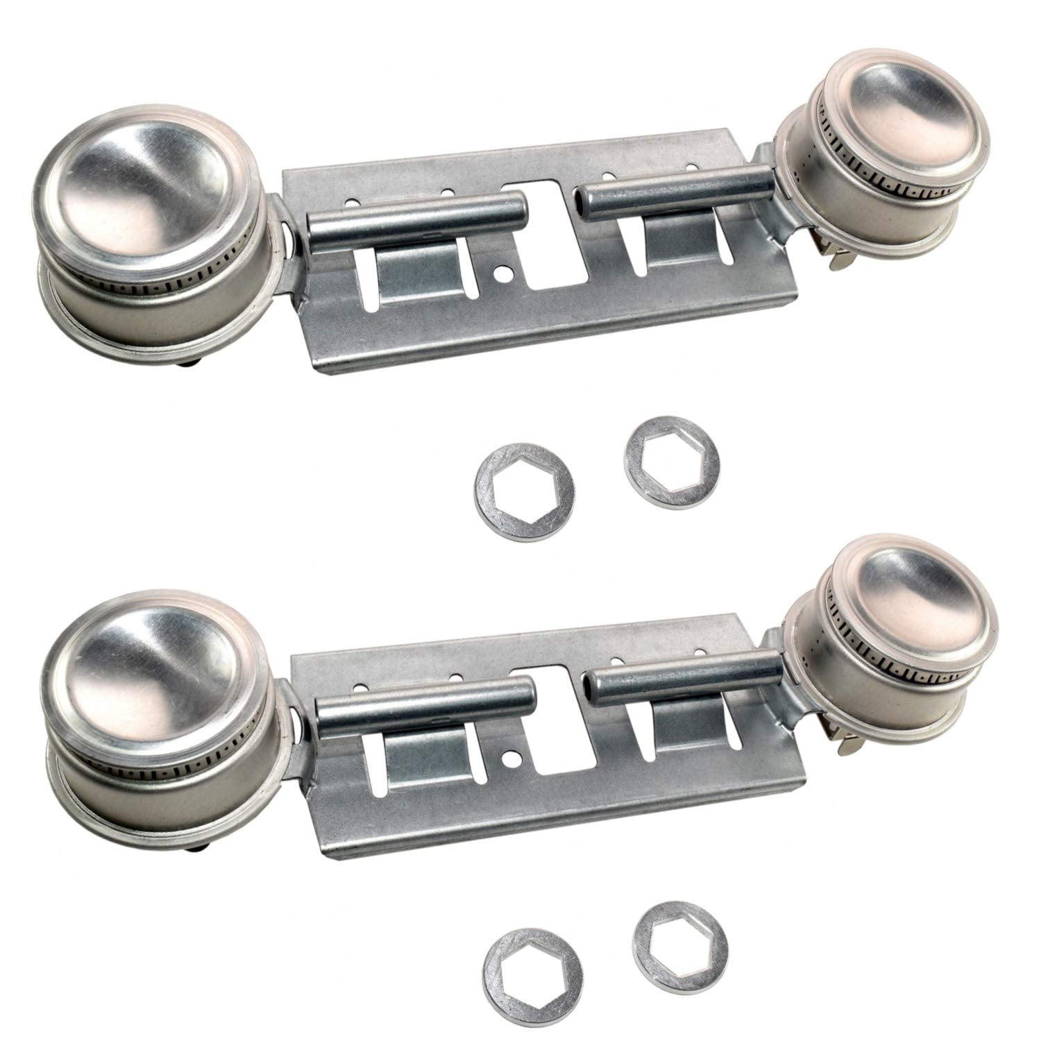 HQRP 2-Pack GAS Range Double Burner Assembly Kit Replacement for GE ...