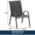 Amopatio Set of 4 Stackable Patio Chairs, Outdoor Dining, All-Weather ...