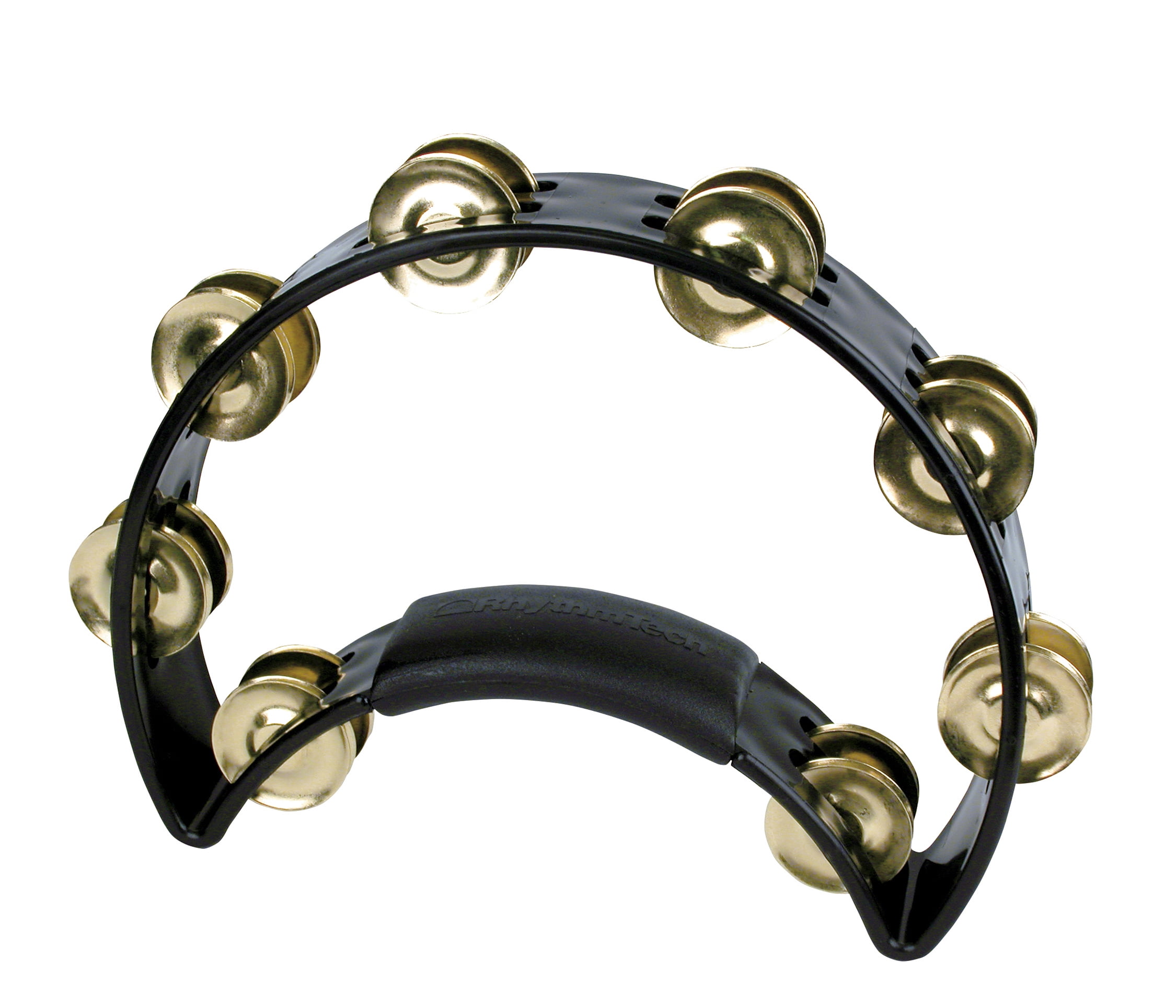 The Rhythm Tech Tambourine Black-Double Row Brass Jingles - Walmart.com