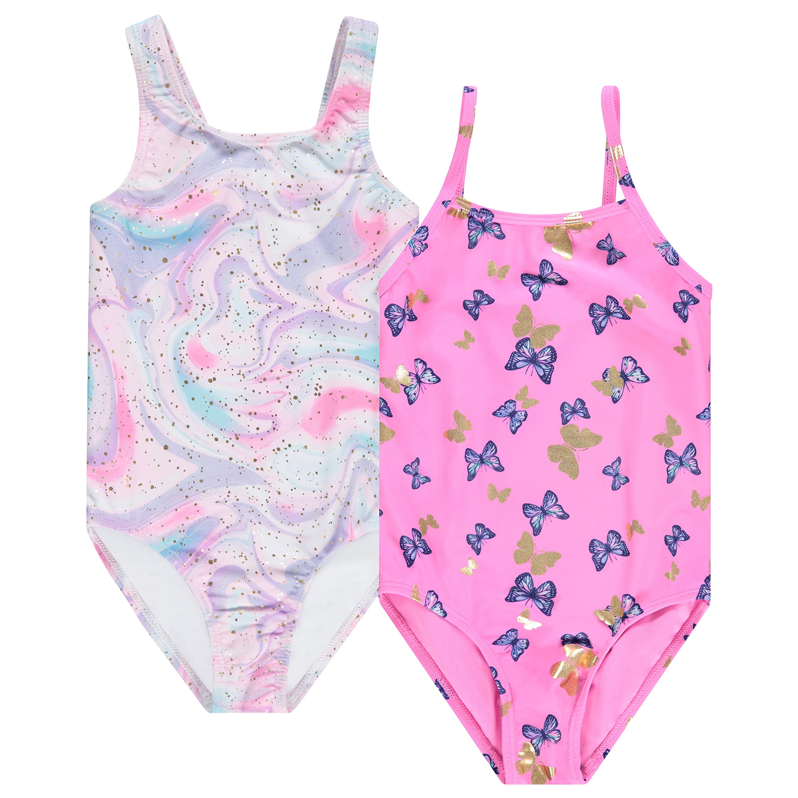 Bmagical Kids Girls 2 pack Bathing Suit, Childrens Printed Beach ...