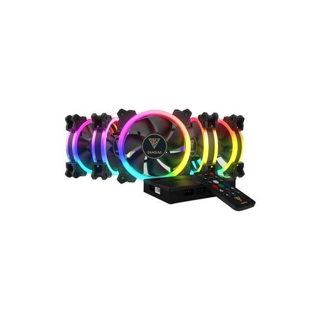 Gamdias AEOLUS M1-1205R RGB Case Fan with Remote controller and AEOLUS ...