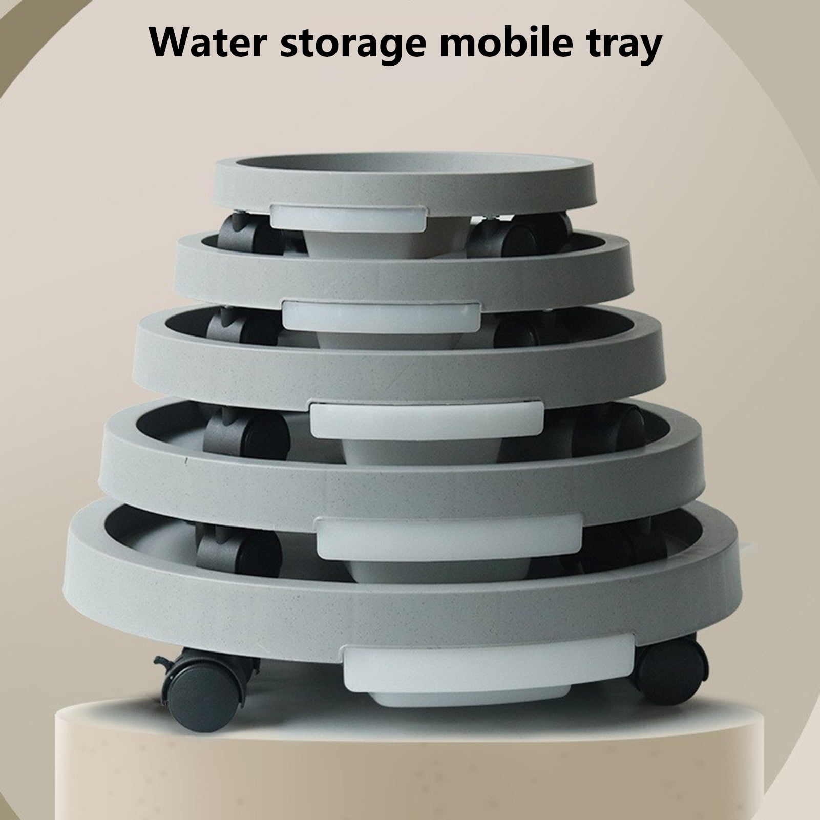 Wirlsweal Flower Pot Tray Movable Universal Wheel Plant Container ...