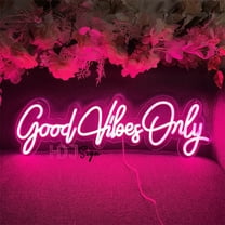Wanxing Good Vibes LED Neon Light Signs USB Power for Home Bar Bedroom ...