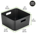 mDesign Medium Metal Kitchen Storage Container Bin with Handles, 4 Pack ...