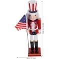 4th of July Patriotic Wood Nutcracker Figurine 38cm Wooden Nutcracker ...