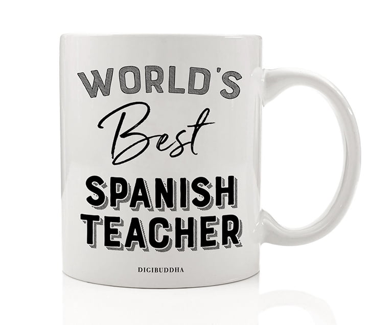 World's Best Spanish Teacher Coffee Tea Mug Gift Idea Foreign Language ...