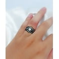 Black Matching Rings His And Her Rings Couple Rings 1ct Aaa Cz Wedding