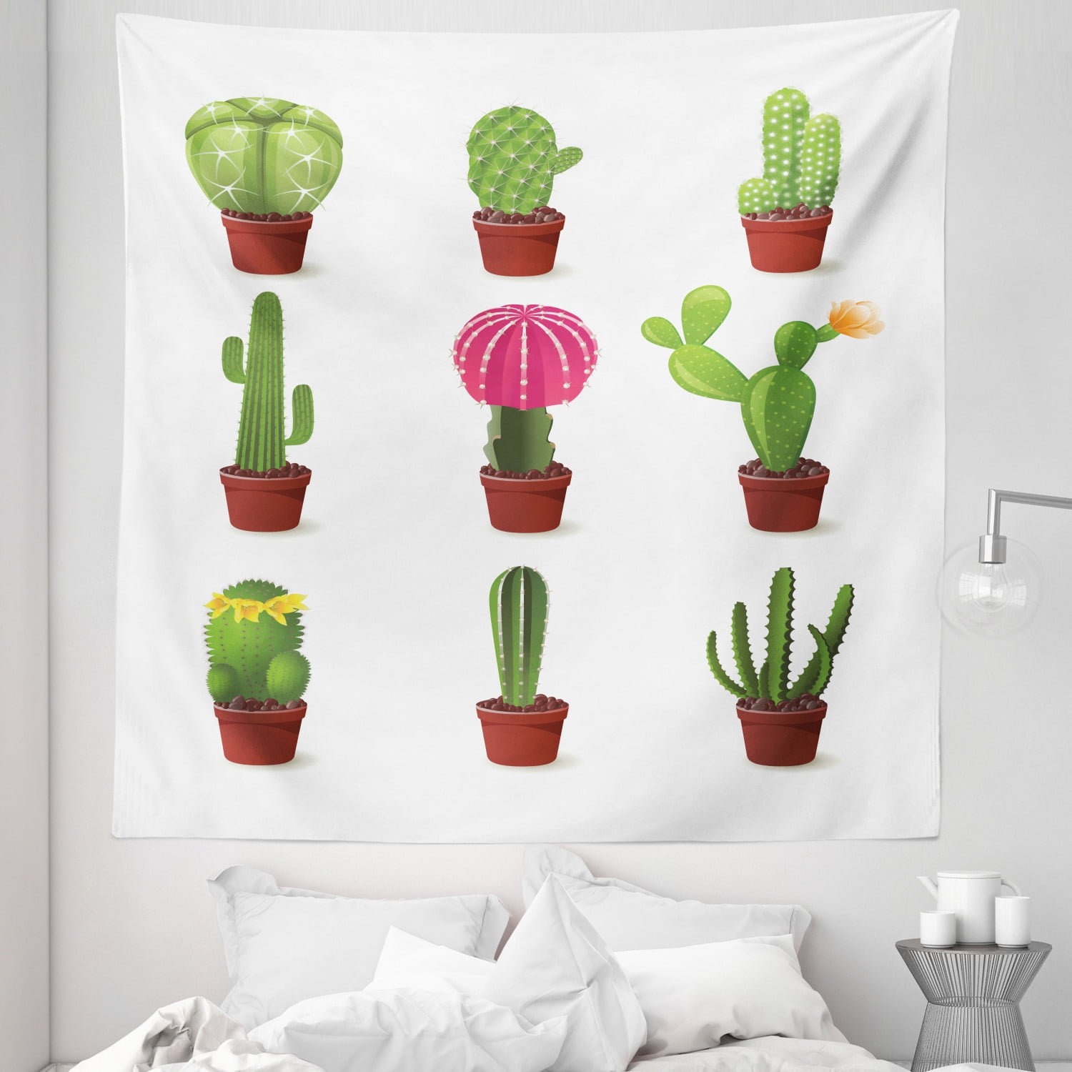 Cactus Tapestry, Digitally Composed Echino Chin Hedge Cephalocereus ...